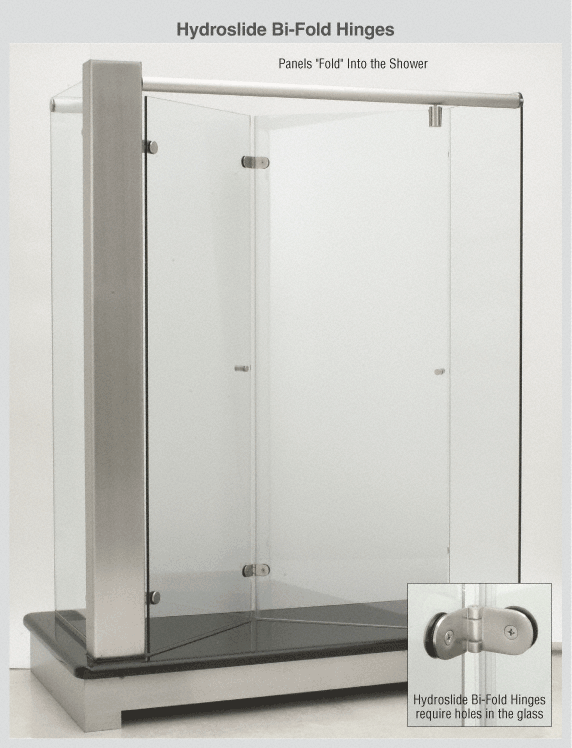 HYDH037CH - CRL Chrome Hydroslide Bi-Fold Wall Mount Hinge